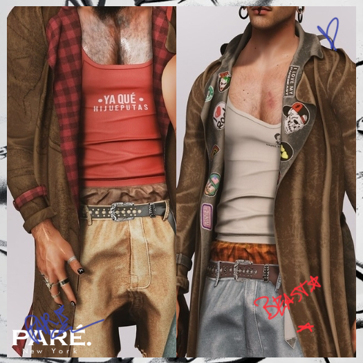Second Life Marketplace Pare Tio Weathered Jacket Fatpack